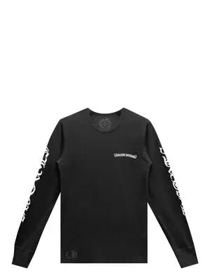 Chrome Hearts Scroll Logo Long-sleeve Thermal T-shirt - Black