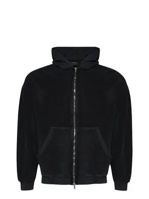 Balenciaga Inside Out Zip-up Hoodie - Black
