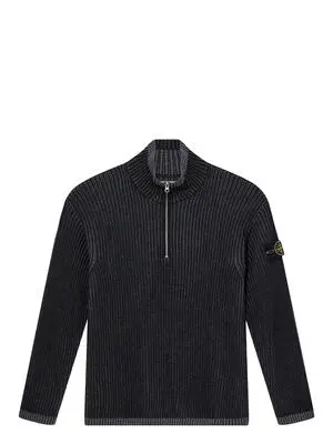 Stone Island Logo Patch High Neck Jumper - Grey