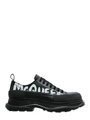 Alexander McQueen Tread Slick Lace-up Sneakers - Black