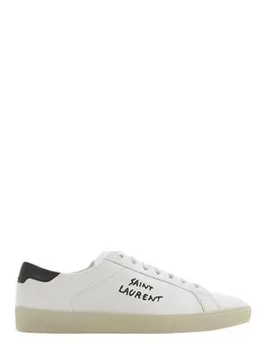 Saint Laurent Sl-06 Court Leather Sneakers - White