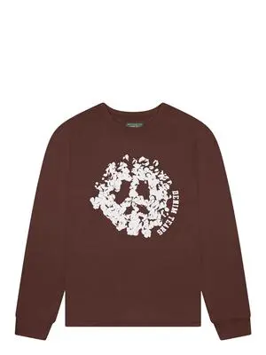 DENIM TEARS Peace Wreath Long-sleeve Tee - Brown