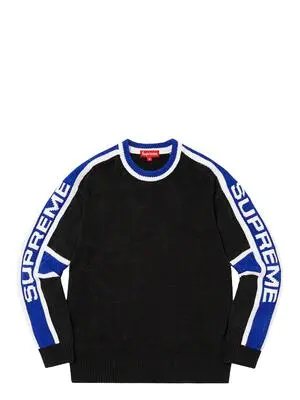 Supreme Stripe Chenille Sweater - Black