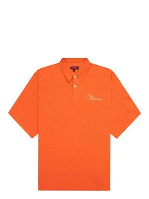 PLEASURES Zen Terry Boxy Polo - Orange