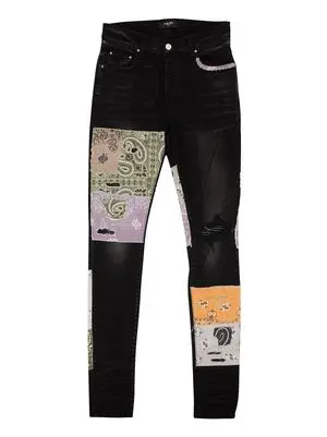 Amiri Bandana Art Patch Jeans - Black