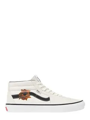 VANS Supreme X Nate Lowman X Skate Grosso Mid - White