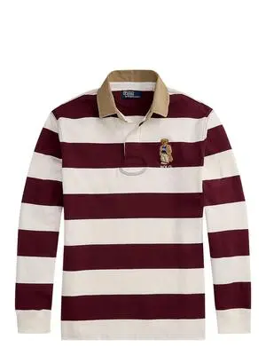 Polo Ralph Lauren Long-sleeve Novelty Bear Rugby Polo - Red