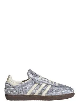 Adidas Caroline Hu X Adidas Samba OG Satin Pack Metallic Sneakers Silver