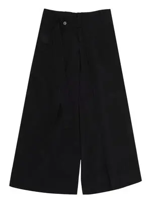 Loewe Cropped Belted Trousers - Black