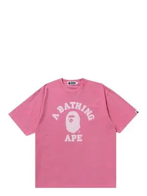 A BATHING APE College Overdye Tee - Pink