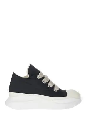 Rick Owens Jumbo Laced Abstract Low Sneakers - Black