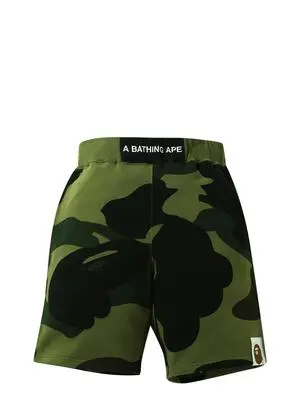 A BATHING APE Giant 1st Camo Wide Fit Sweat Shorts - Green