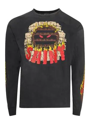 SAINT MXXXXXX Live In Hell Long-sleeve Tee - Black