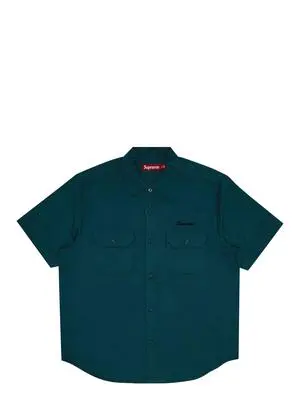 Supreme Rhinestone Pin Up Work Shirt - Green