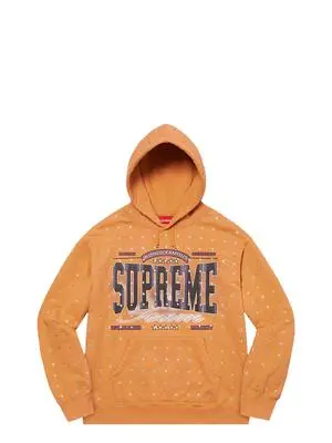 Supreme Rhinestone Hooded Sweatshirt - Yellow