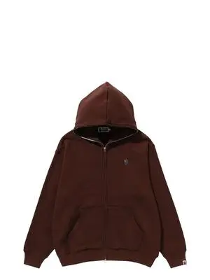 A BATHING APE Metal One Point Full Zip Hoodie - Brown