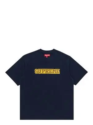 Supreme Satin Appliqué Top - Blue