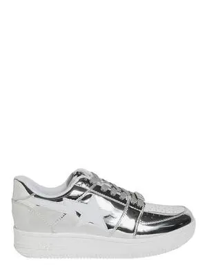 BAPE BAPE STA Low Foil Sneakers Silver