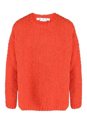 Off-White Chunky Knit Sweater - Orange