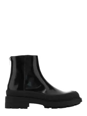 Alexander McQueen Tread Slick Zipped Ankle Boot - Black