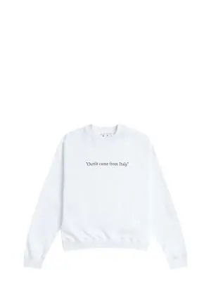 Off-White Quote Motif Crewneck Sweatshirt - White