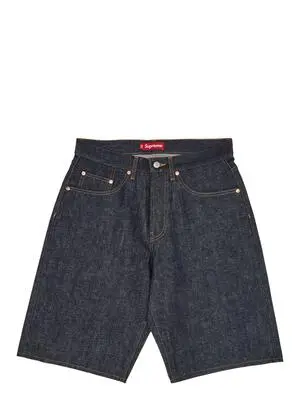 Supreme Rigid Baggy Selvedge Denim Short - Blue