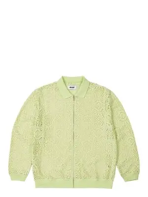 PALACE Crochet Zip Long-sleeve Polo - Green