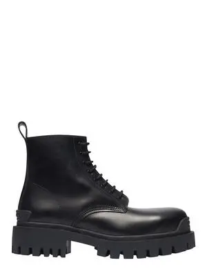 Balenciaga Strike Lace-up Boot - Black