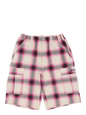 Supreme Shadow Plaid Cargo Short - Pink