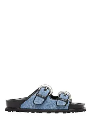 MARINE SERRE Denim Monogram Sandals - Blue