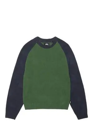 StÜssy Raglan Knit Crew - Green