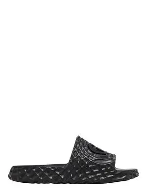 Gucci Interlocking G Water Ripples Slide Sandal - Black