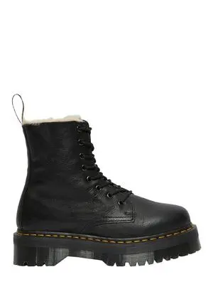 Dr. Martens Jadon Faux Fur Lined Platform Boot - Black