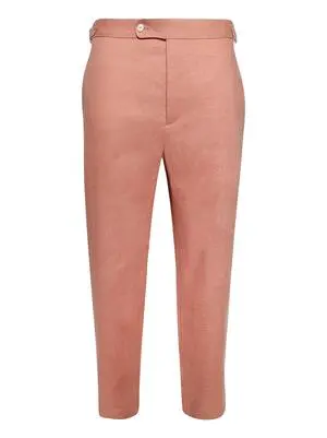 BODE Lightweight Linen Side Buckle Trousers - Pink