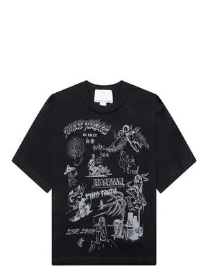 JUNGLES Scribbles Short-sleeve Tee - Black