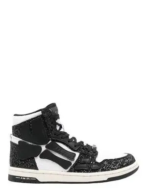 Amiri Skel Top High Glitter Sneakers Black