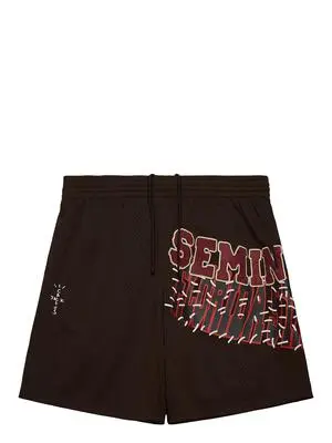 CACTUS JACK BY TRAVIS SCOTT Cactus Jack X Mitchell & Ness Florida State University Shorts - Brown