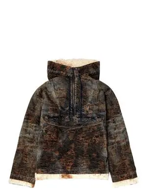 DIESEL® Denim Half Zip Anorak Jacket - Blue
