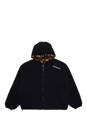 Supreme Faux Fur Reversible Hooded Track Jacket - Black