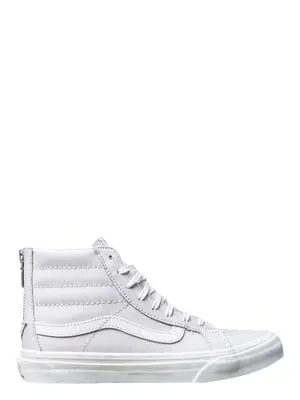 VANS Sk8-hi Slim Zip Leather Sneakers - Grey