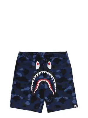 BAPE Abc Camo Shark Sweatshorts - Blue