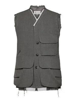 MAISON MARGIELA Quilted Gilet - Grey