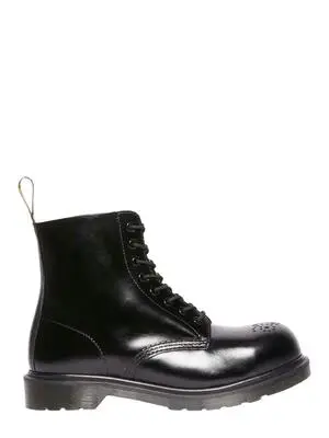 Dr. Martens 1460 Leather Steel Toe Boots - Black