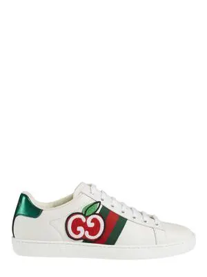 Gucci Ace Low 'gg Apple Patch' Sneakers - White