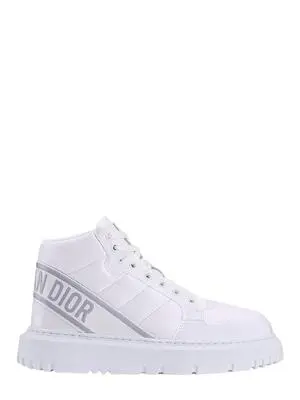 Dior D-player Quilted High-top Sneakers - White