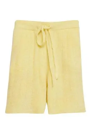 THE ELDER STATESMAN Chenille Rib Short - Yellow