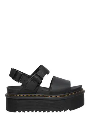 Dr. Martens Leather Strap Platform Sandal - Black