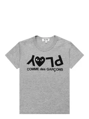 Play Comme Des Garcon Inverted Text T-shirt - Grey