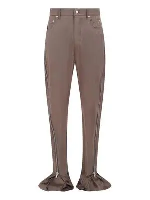 Rick Owens Bolan Banana Zip Pants - Brown