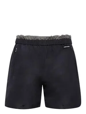 Miu Miu Technical Silk Bermuda Shorts - Blue